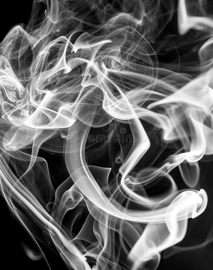 Witte Rook Op Zwarte Achtergrond Stock Afbeelding - Image of mooi ...