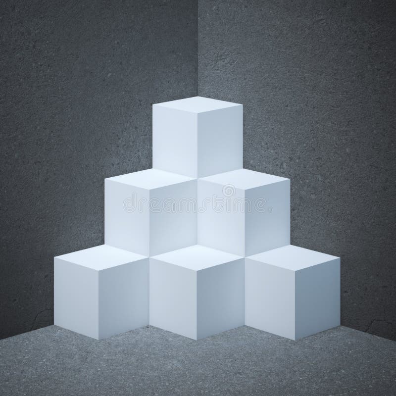 Witte Piramide Die Van Stuk Speelgoed Baksteenblokken Wordt Gemaakt ...