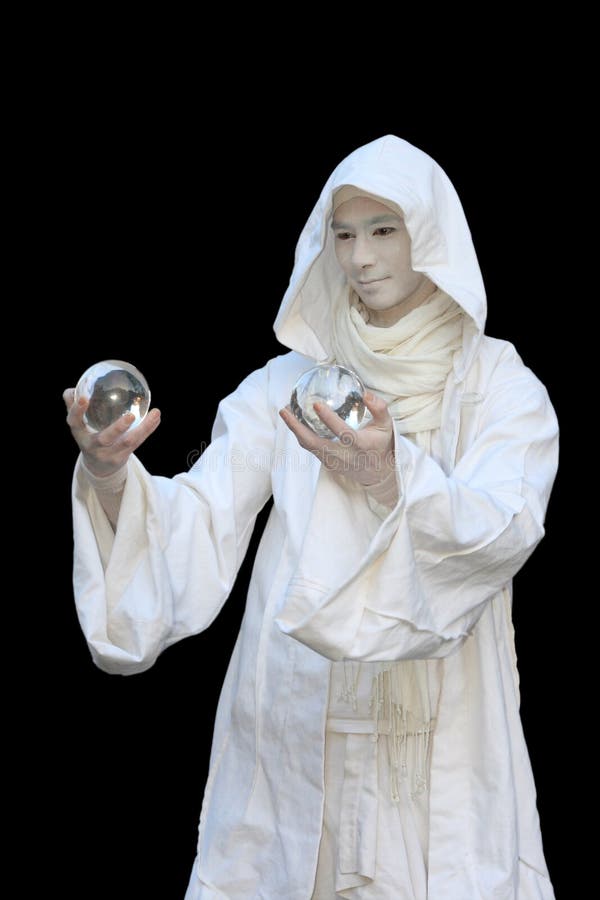 Witte Tovenaar stock afbeelding. Image of mens, magisch - 8072557