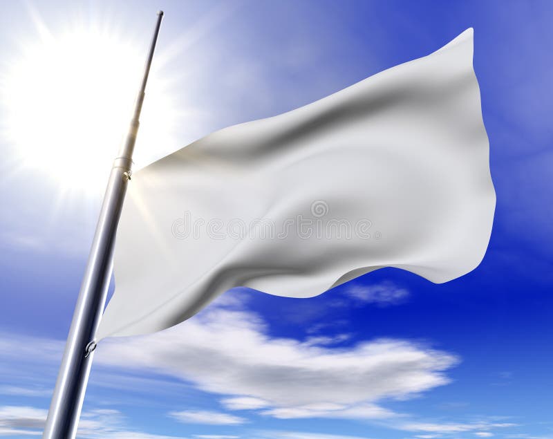 Witte vlag stock illustratie. Illustration of teken, voorwerp - 15036787