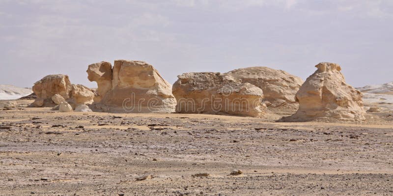 De Rotsen Van De Kalksteenvorming in De Westelijke Witte Woestijn ...
