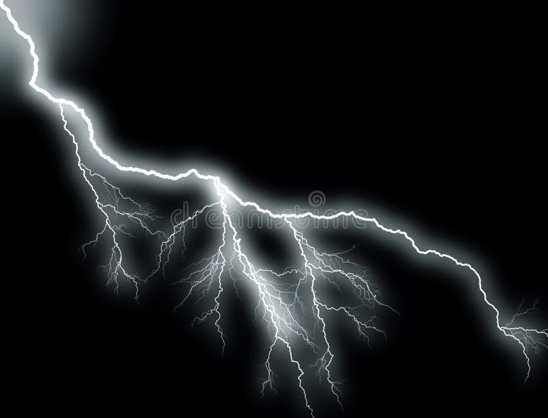 Witte zijwaartse Bliksem, stock illustratie. Illustration of bout - 2396124