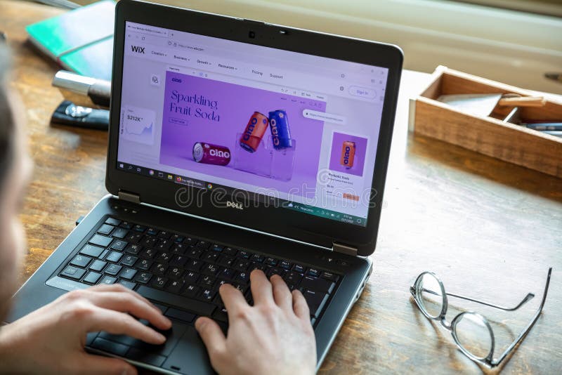 WIX App, Provides Cloud Based Web Development Service. Laptop Screen ...