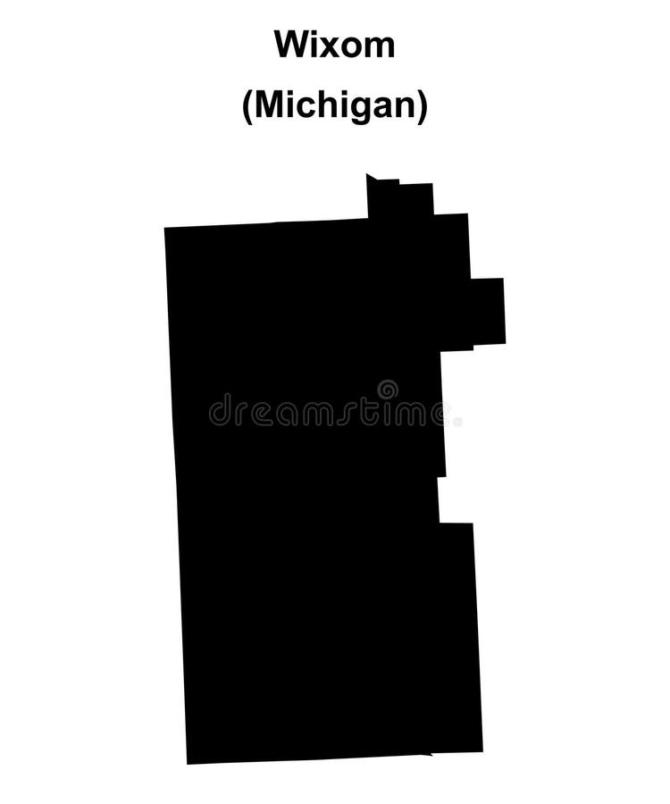 Wixom outline map stock vector. Illustration of isolated - 357340670