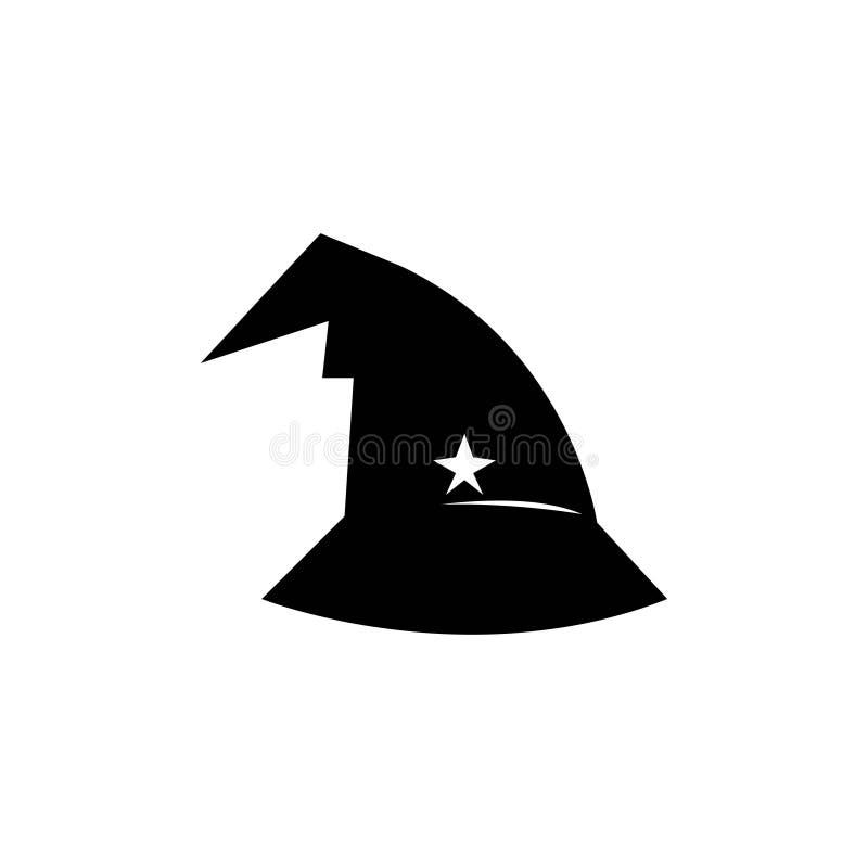 Wizard Cap Character Logo Vector Template Stock Vector - Illustration ...