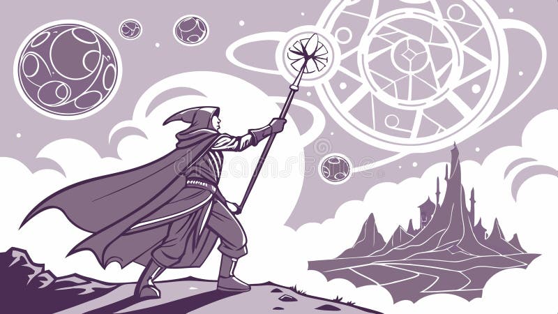 Wizard Casting Magic Spell, Fantasy Character Vector Design Generative ...