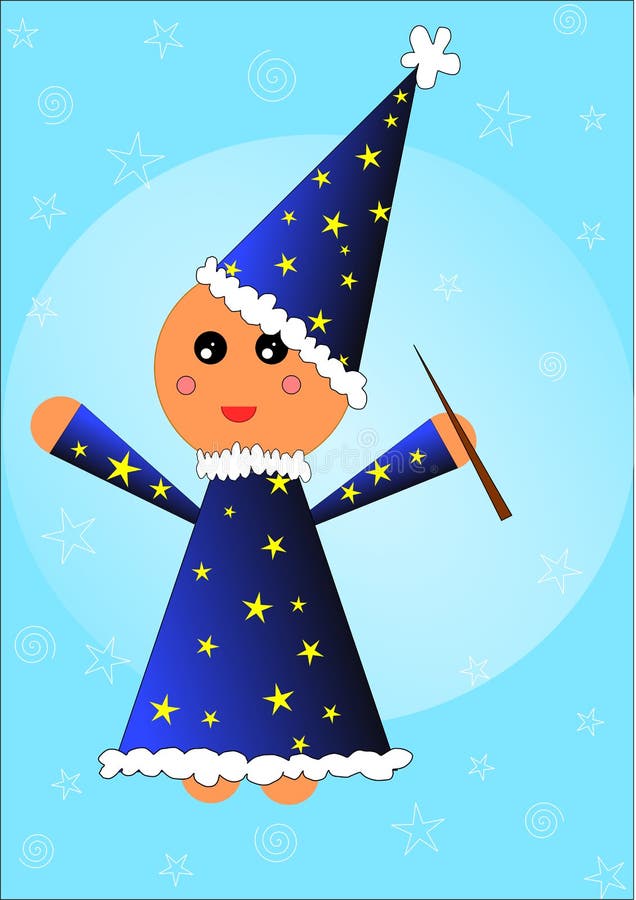 Wizard Child Illustration stock illustration. Illustration of white ...