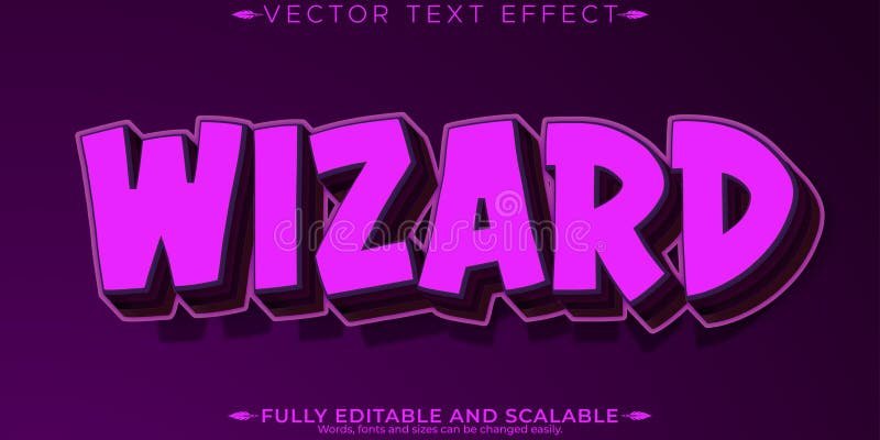 Wizard Editable Text Effect, Editable Cartoon and Magic Text Style ...
