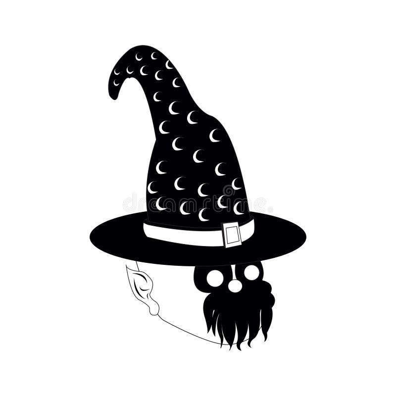 Wizard Face. Vector Illustration Decorative Design Stock Vector ...