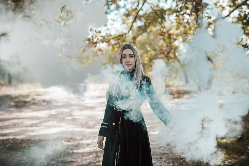 Wizard at Forest, Halloween Concept Stock Photo - Image of fantasy ...