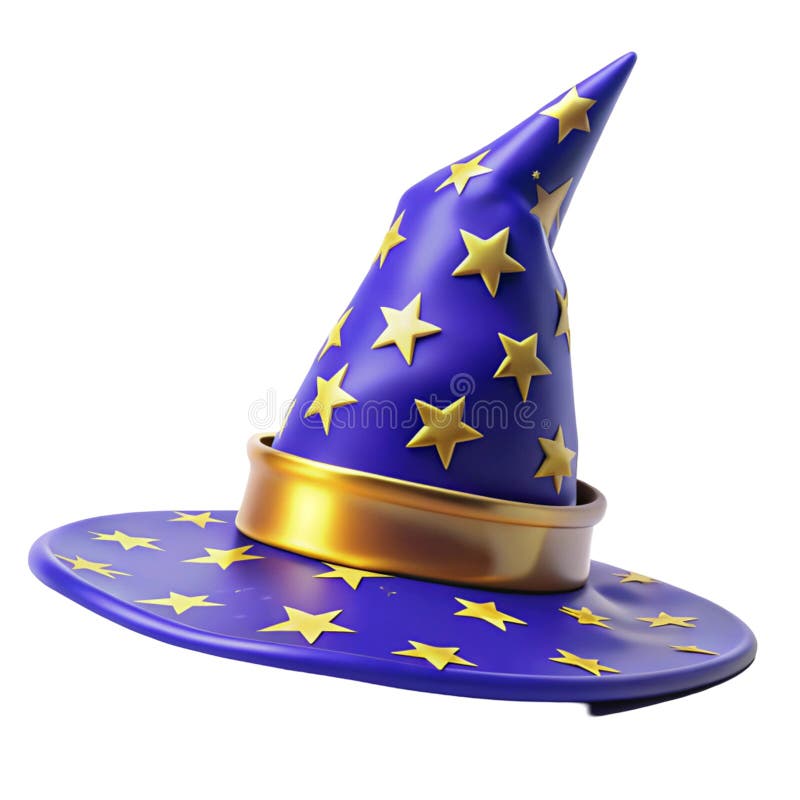Wizard Hat Isolated on White Background Stock Illustration ...