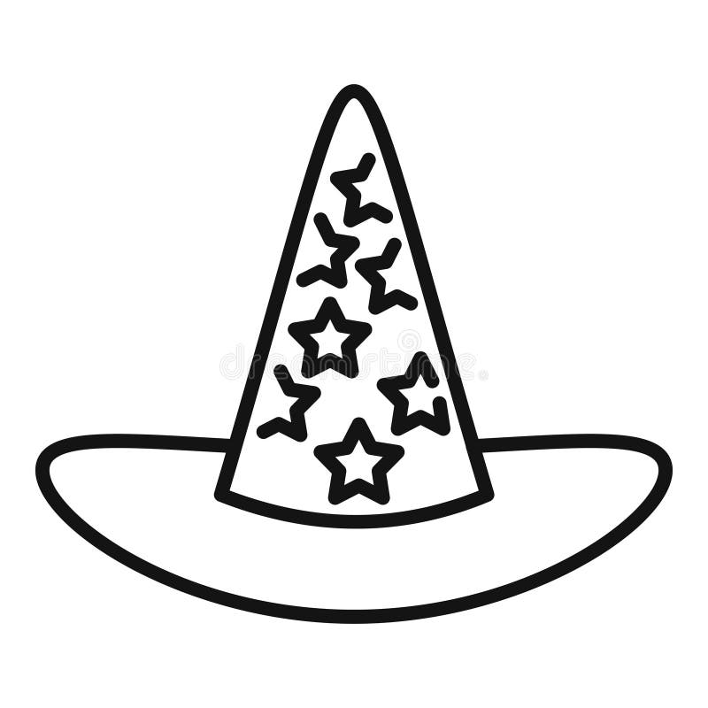 Wizard Hat with Stars Showing Magic and Fantasy Stock Vector ...