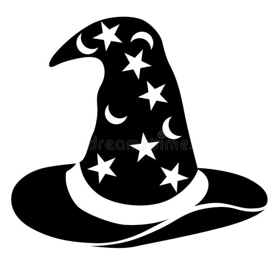 Wizard Hat Vector, Eps, Logo, Icon, Silhouette Illustration by ...