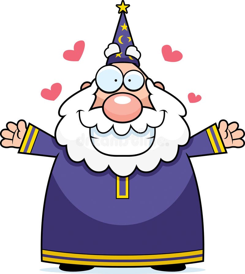 Wizard Hug stock vector. Illustration of robes, person - 41819486