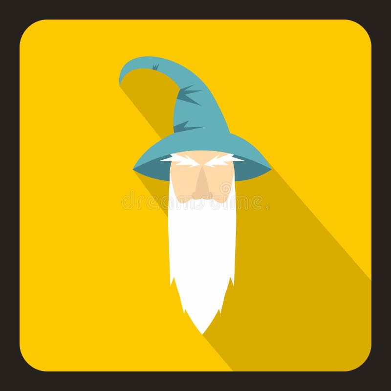 Wizard icon, flat style stock vector. Illustration of miracle - 79246911