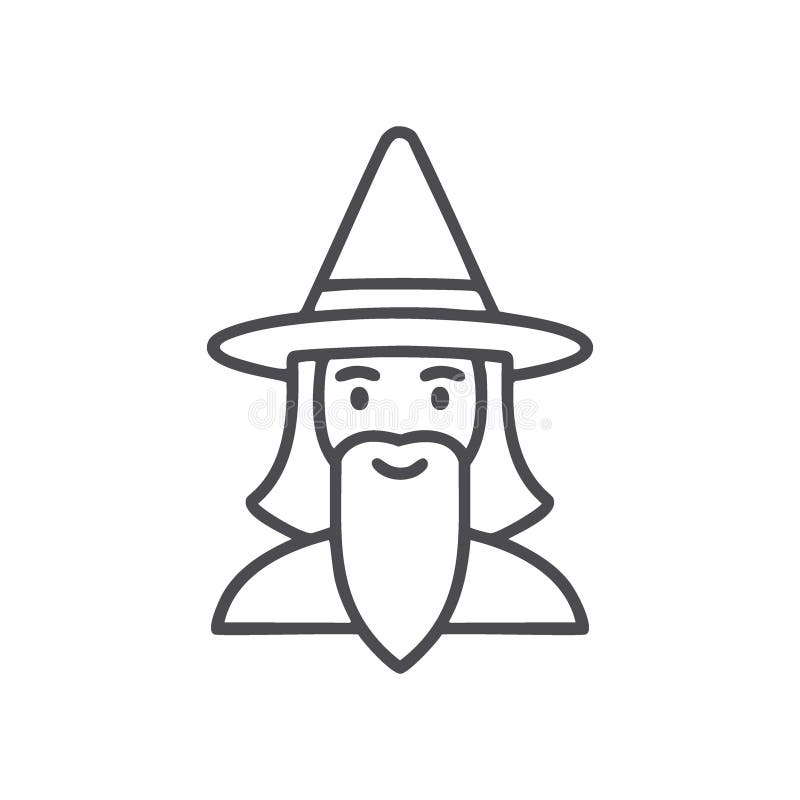 Wizard Line Art Stock Illustrations – 9,036 Wizard Line Art Stock ...