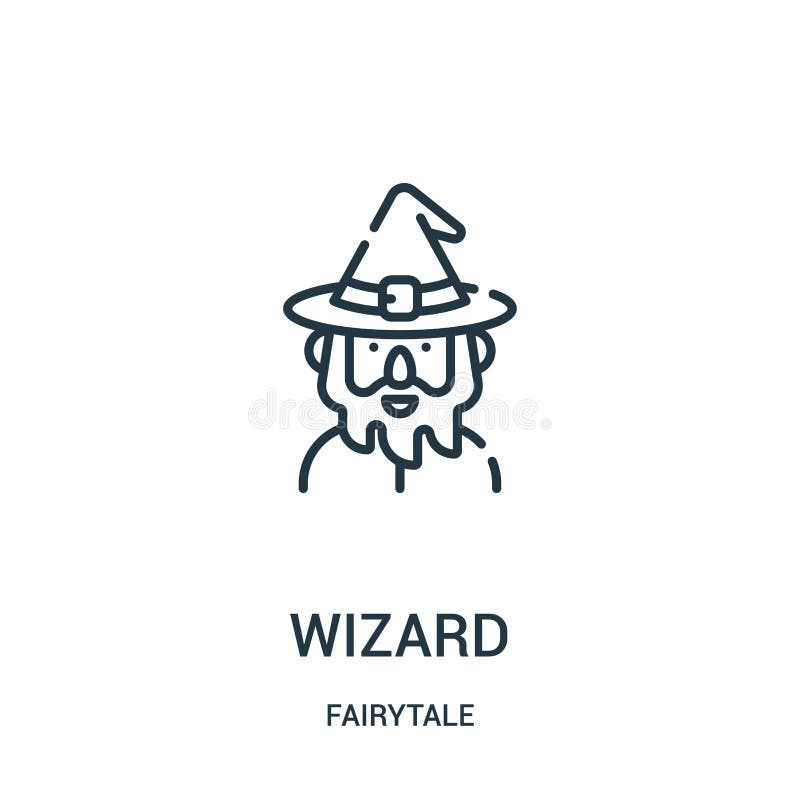 Wizard Icon Vector from Fantastic Characters Collection. Thin Line ...