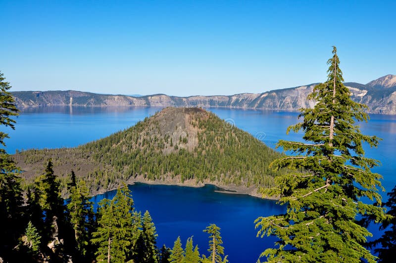 Wizard Island stock photo. Image of park, blue, wizard - 11232032