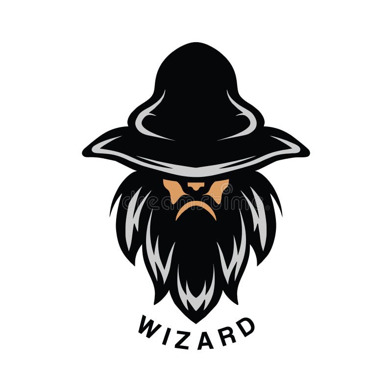 Wizard Logo Vector Design Silhouette Illustration Symbol Icon Stock ...