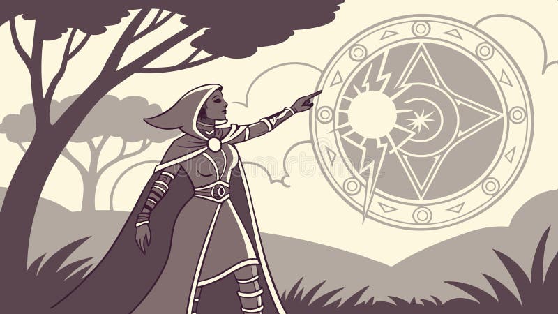 Wizard Magic Spell, Fantasy Character and Mystical Power Illustration ...