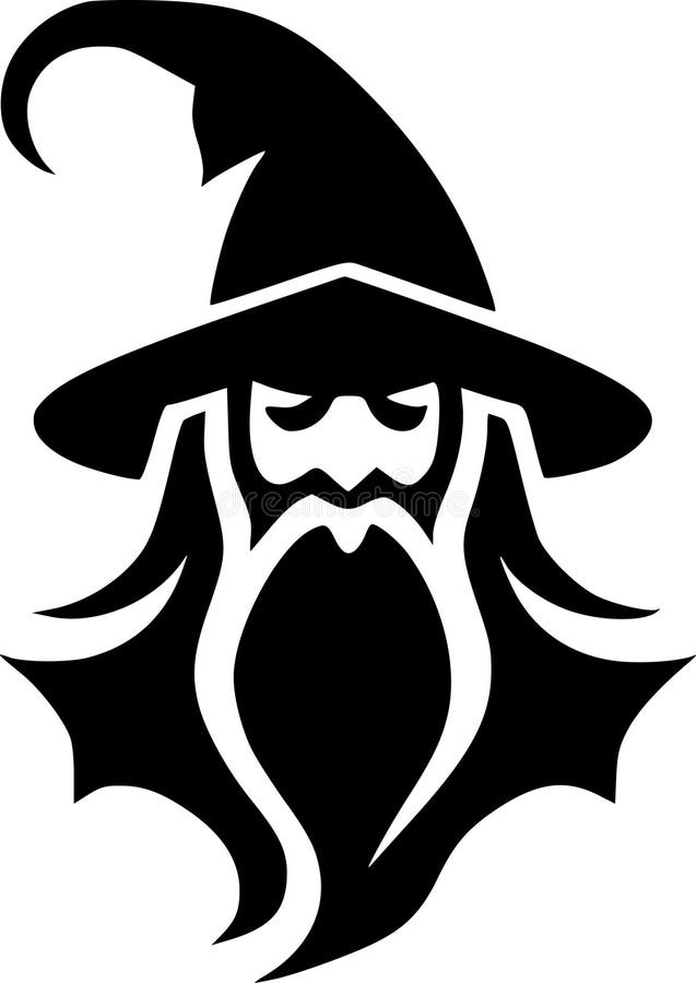 Wizard - Minimalist and Flat Logo - Vector Illustration Stock Vector ...