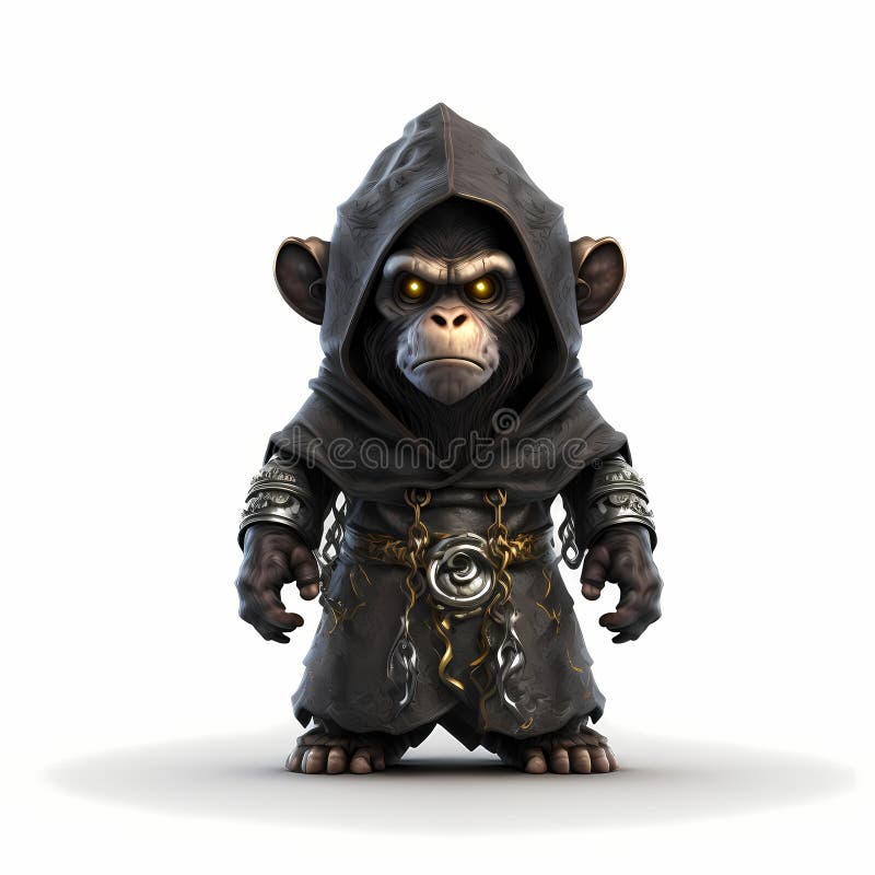 Wizard Monkey Illustration. Generative AI Stock Illustration ...