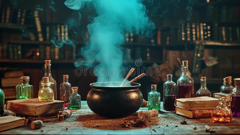 Wizard Preparing a Magic Potion in His Workshop Stock Footage - Video ...
