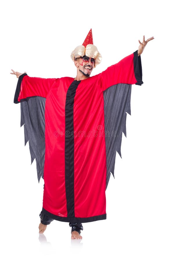 Wizard in red costume stock photo. Image of magical, mystery - 36805062