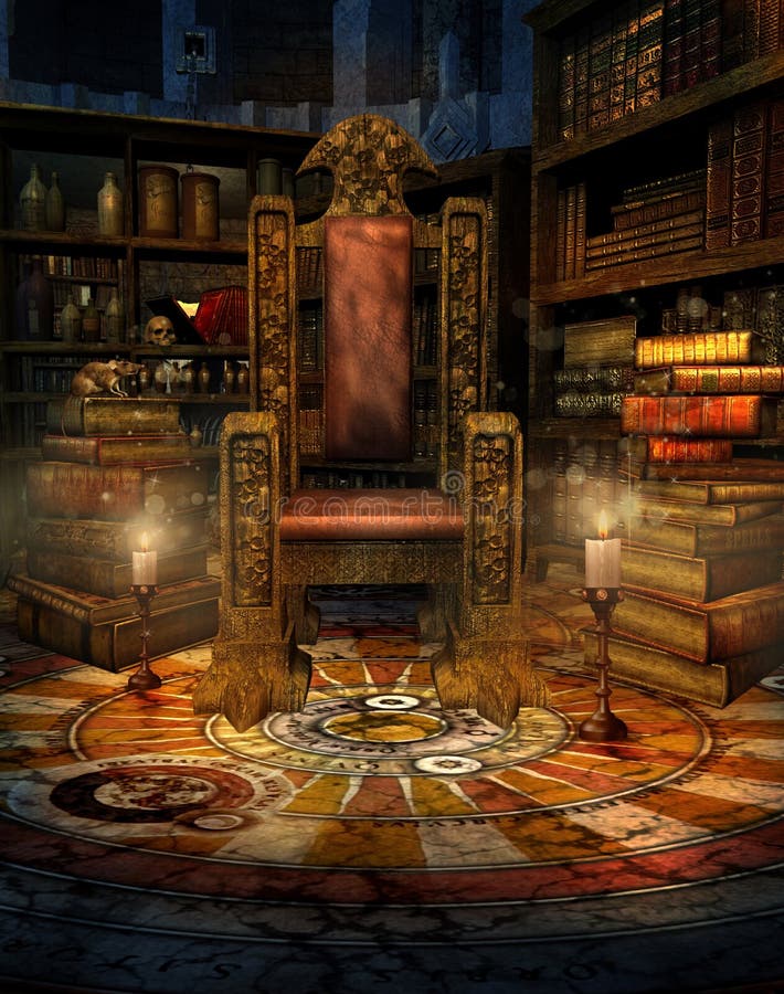 Wizard s house 1 stock illustration. Illustration of throne - 17259954