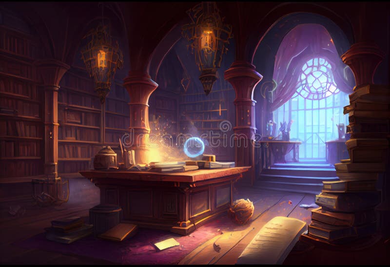 Wizard Library Stock Illustrations – 1,278 Wizard Library Stock ...