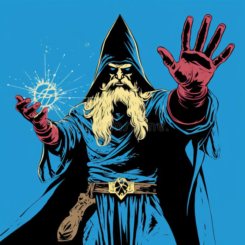 Wizard S Light: a Comic Book Style Illustration of a Powerful ...