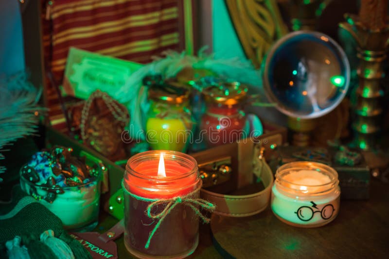 Wizard School, Interesting Magical Stuff on a Table Editorial Photo ...