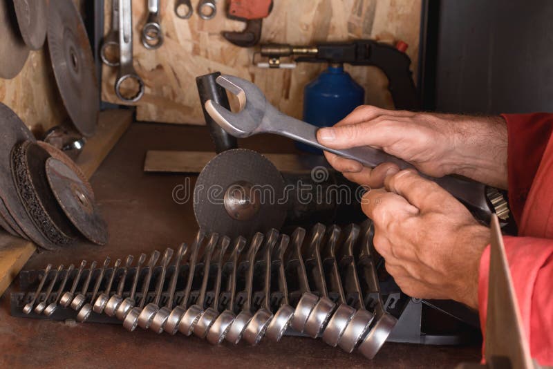 The Wizard Selects a Wrench Over a Set of Keys Stock Photo - Image of ...