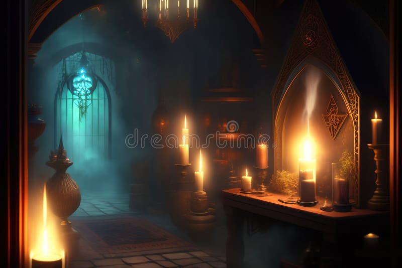 Generative AI: Wizard Shop Selling Various Magic Related Items Stock ...