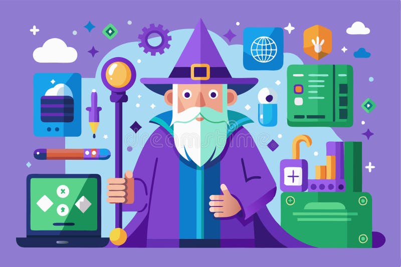 A Wizard with a Staff Assists Users through a Customizable Setup Wizard ...