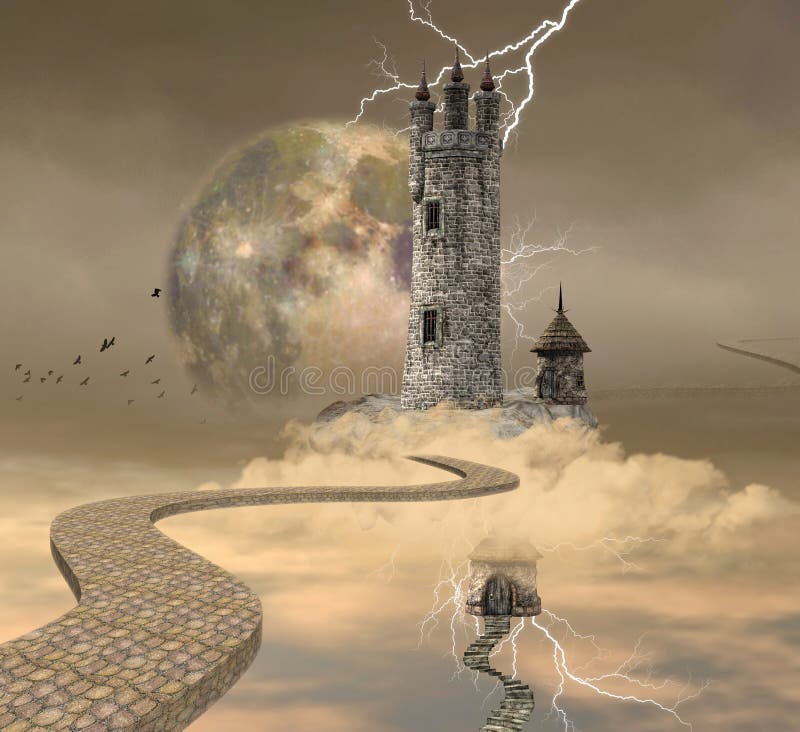 The wizard tower stock illustration. Illustration of fabulous - 26544996
