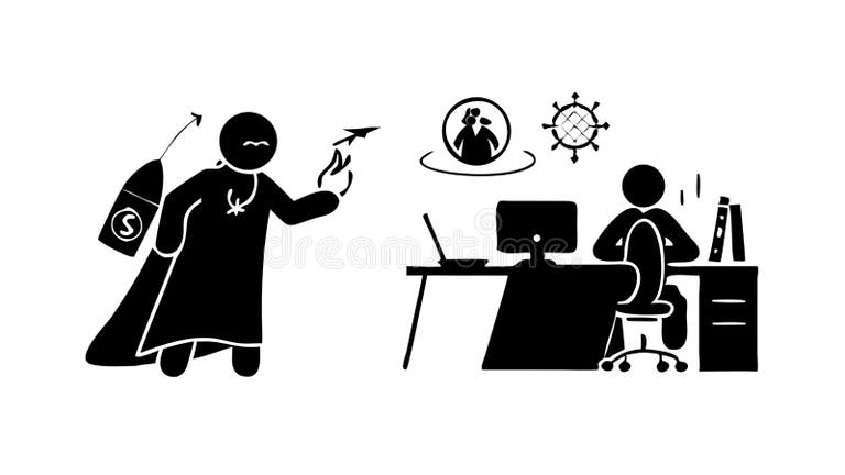 Wizard Using Computer Vector Illustration, Magic Tech Fusion, Vector ...