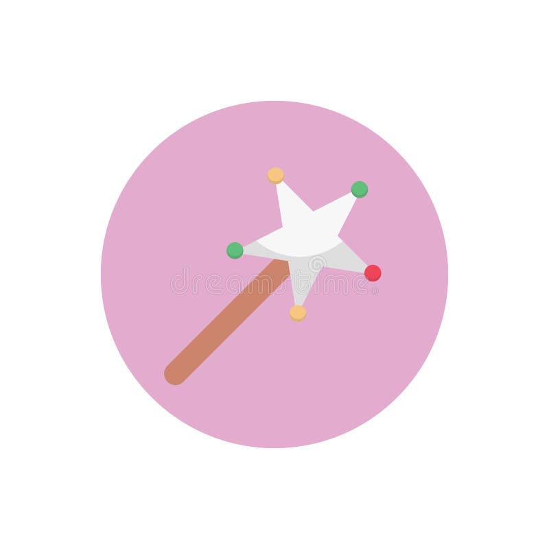 Wizard Vector Flat Colour Icon Stock Vector - Illustration of design ...