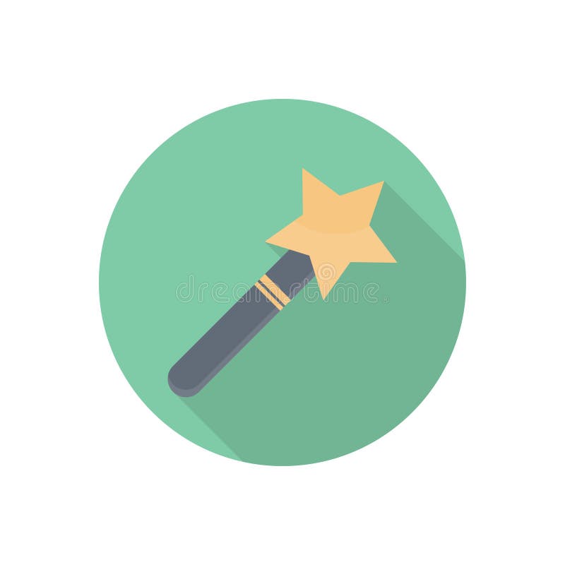 Wizard Vector Flat Colour Icon Stock Vector - Illustration of colour ...