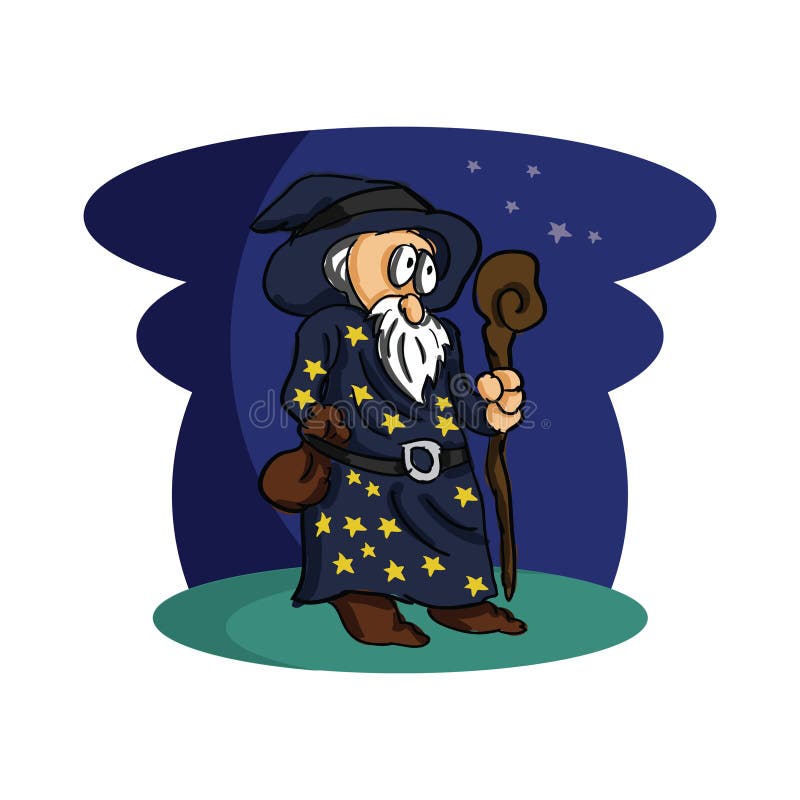 Wizard. Vector Illustration Decorative Design Stock Vector ...
