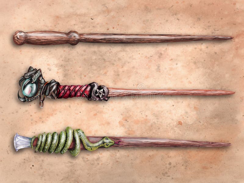 Wizard Wands stock illustration. Illustration of illusionist - 17319939