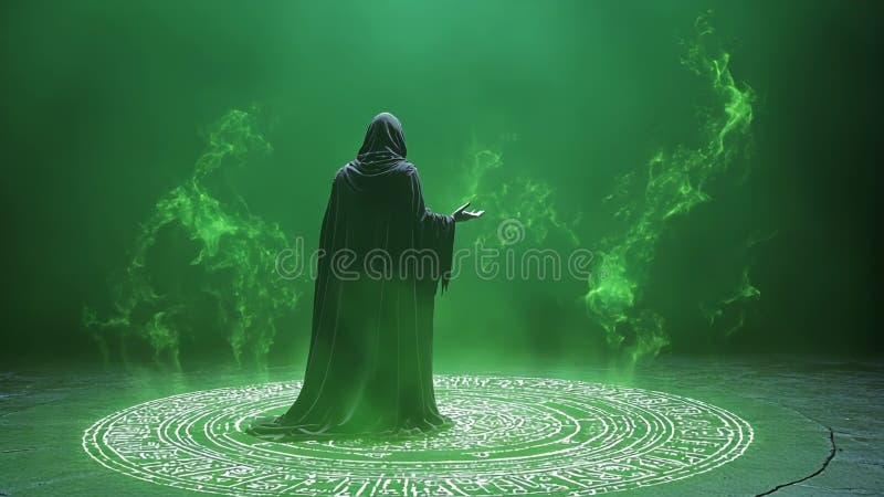 Wizard Casting Spell with Green Screen Background Stock Video - Video ...