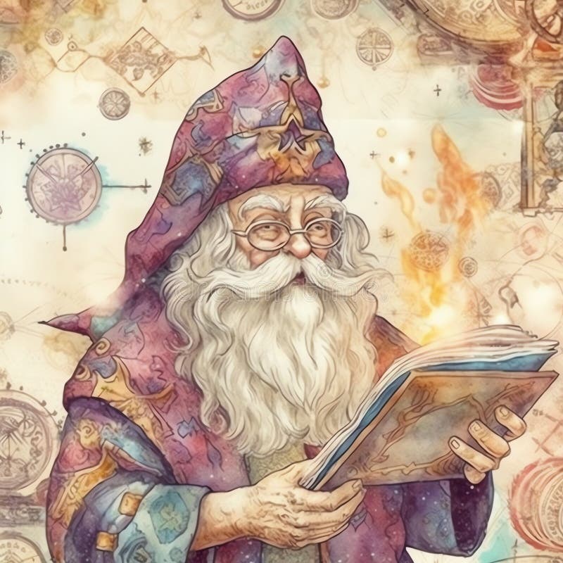 Wizards Old Paper, Vintage Digital Paper Stock Illustration ...