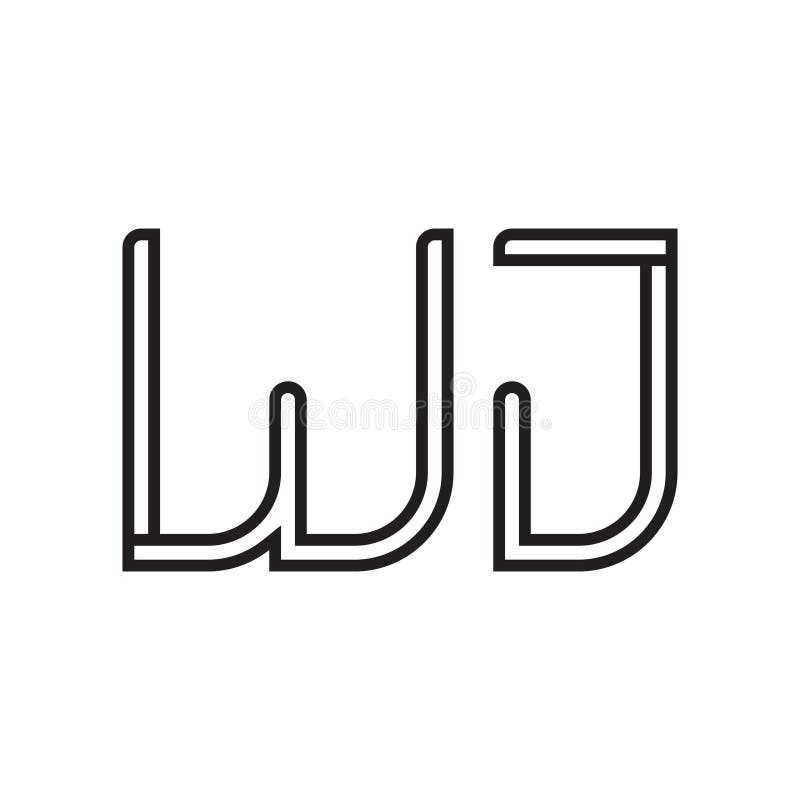 Wj Initial Letter Vector Logo Icon Stock Vector - Illustration of ...