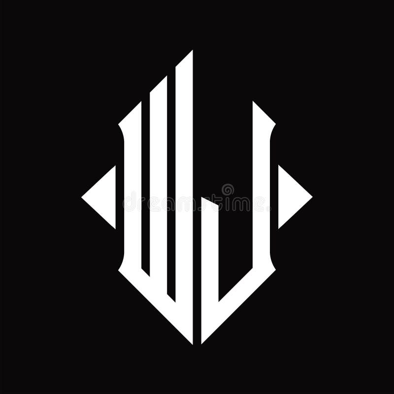 WJ Logo Monogram with Shield Shape Isolated Design Template Stock ...