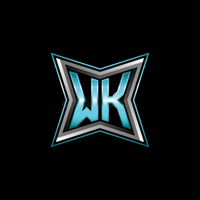 WK Logo Monogram Geometric Modern Design Stock Vector - Illustration of ...