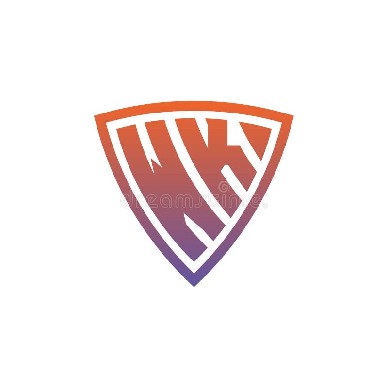 WK Logo Shield Monogram Gradient Style Design Stock Vector ... WK Logo Shield Monogram Gradient Style Design Stock Vector ...