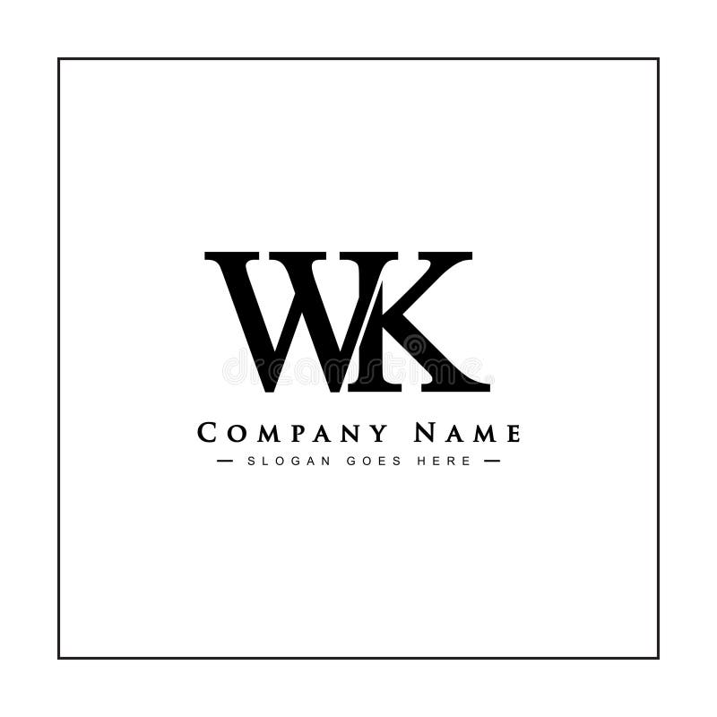 Letter Wk Logo Design Vector Template Stock Illustrations – 638 Letter ...