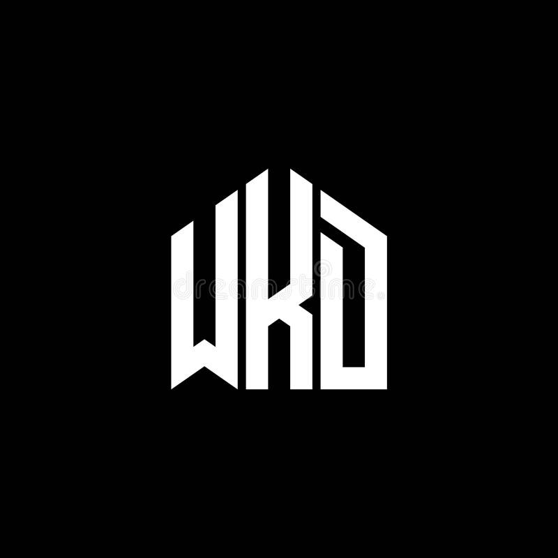 WKD Letter Logo Design on BLACK Background. WKD Creative Initials ...