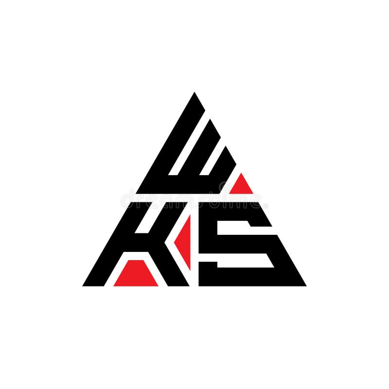 WKS Triangle Letter Logo Design with Triangle Shape. WKS Triangle Logo ...